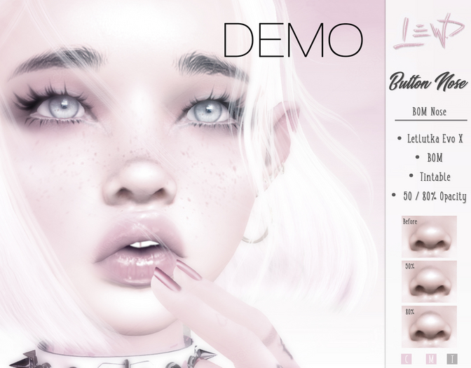 Second Life Marketplace Lewd Button Nose Lelutka Evo X And Bom Demo 4225